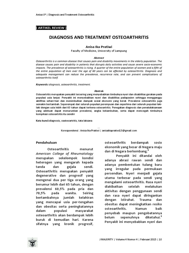 OA - Jurnal Diagnosis Dan Terapi | PDF