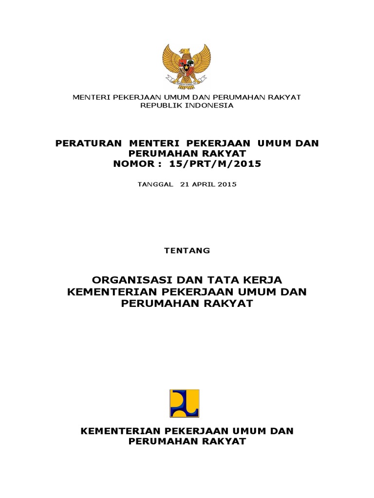 01 Cover Permen PUPR Cetak f4 | PDF