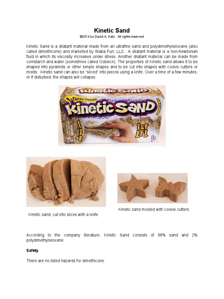 Understanding the Properties and Composition of Kinetic Sand | PDF ...