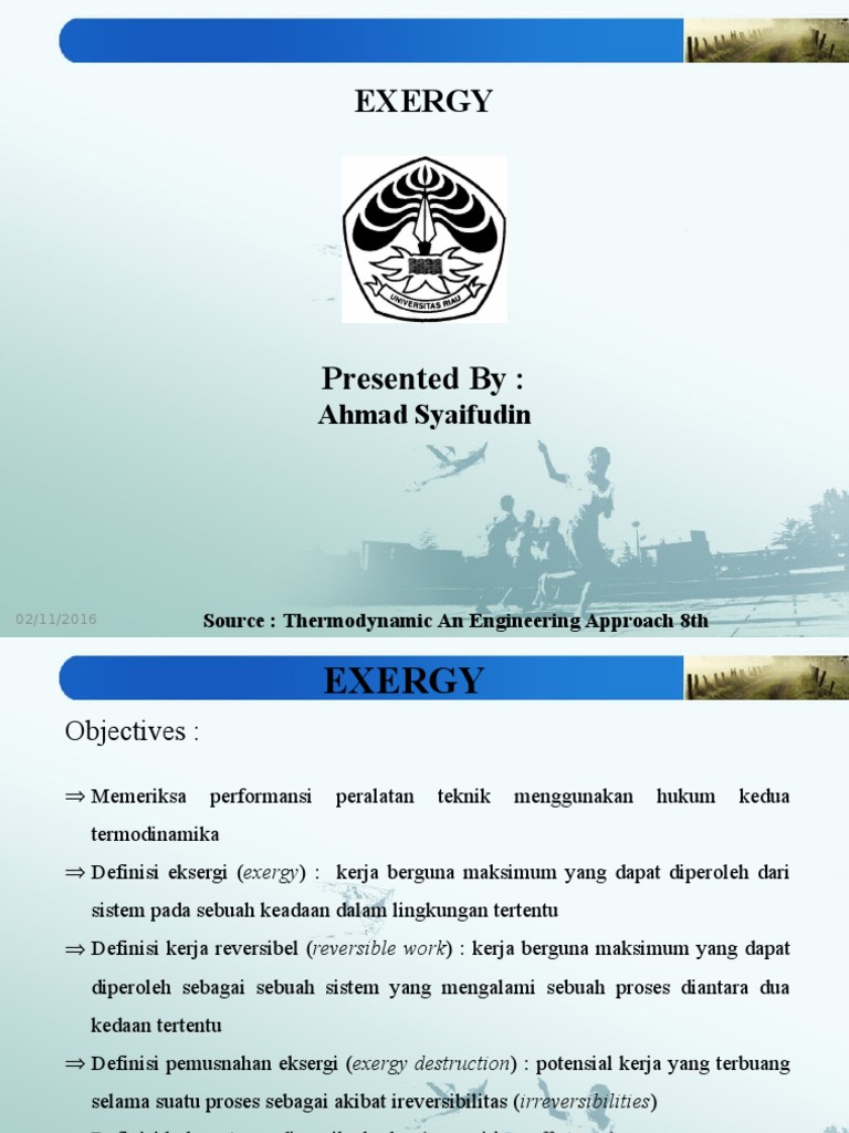 Definisi dan Penerapan Eksergi | PDF | Sains & Matematika | Komputer