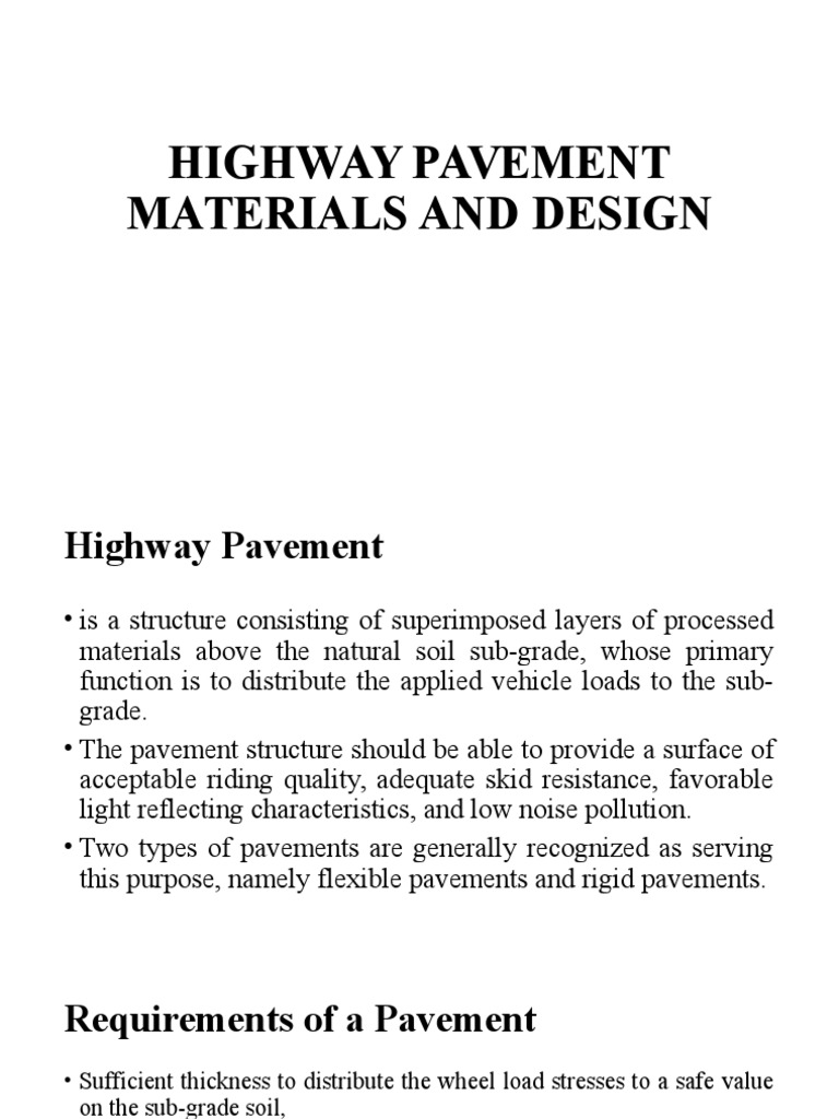 Highway Pavement Materials and Design | Road Surface | Deformation ...