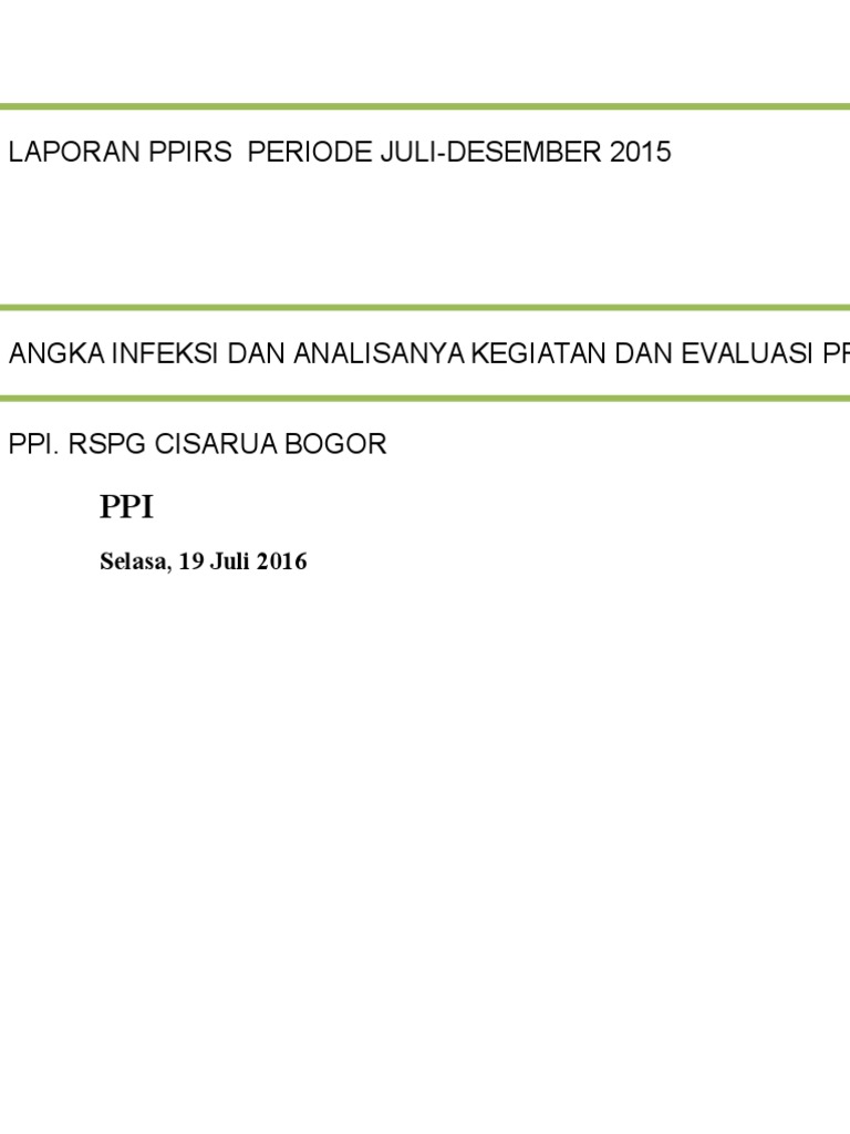 Contoh Laporan Ppi 2016 | PDF