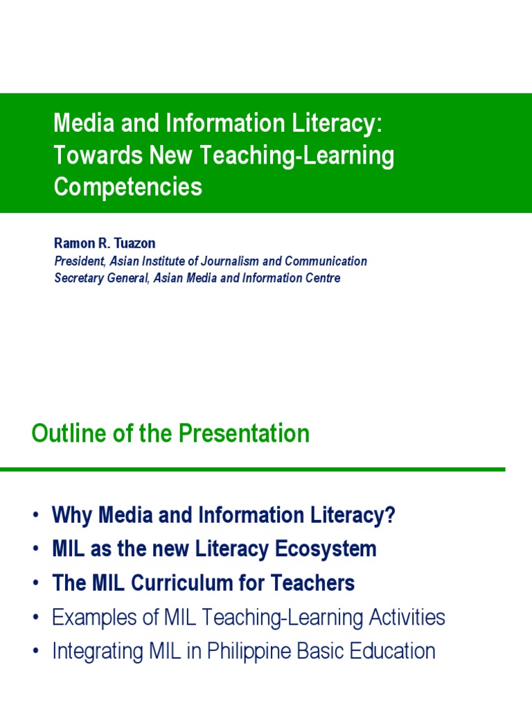Media and Information Literacy Curriculum | PDF | Information Literacy ...