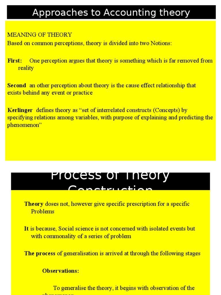 Understanding Accounting Theory Basics | PDF | Self-Improvement