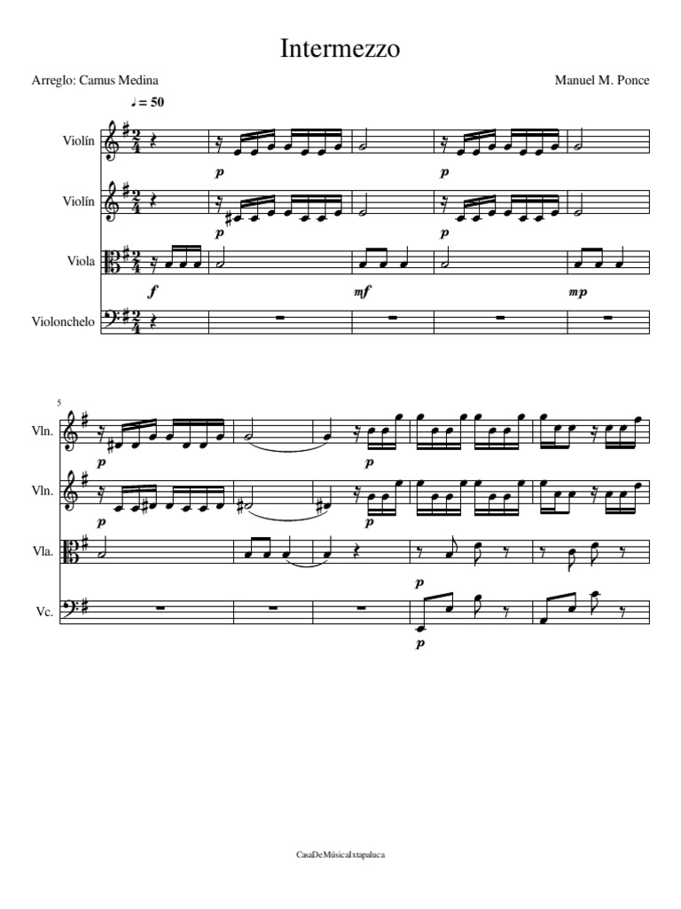 Intermezzo Score and Parts | PDF