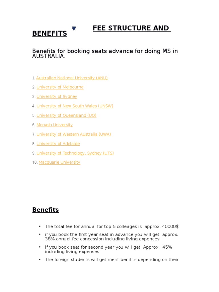 Fee Structure and Benefits | PDF | Business | Nature