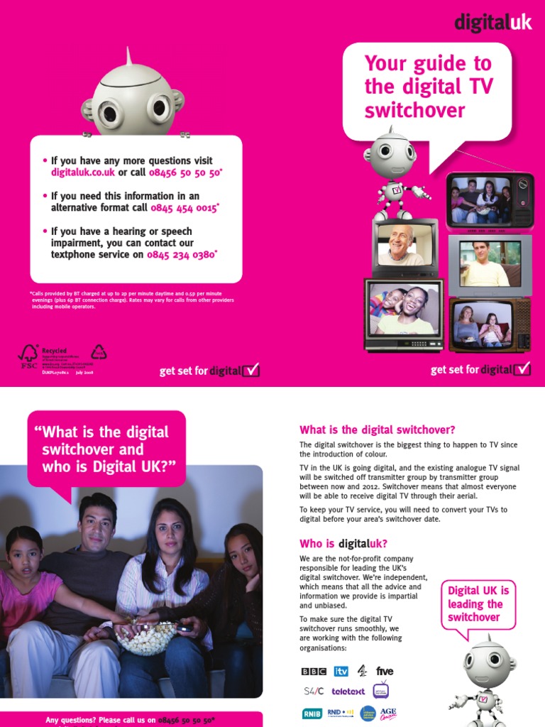 National Switchover Leaflet | PDF | High Definition Television | Digital Television