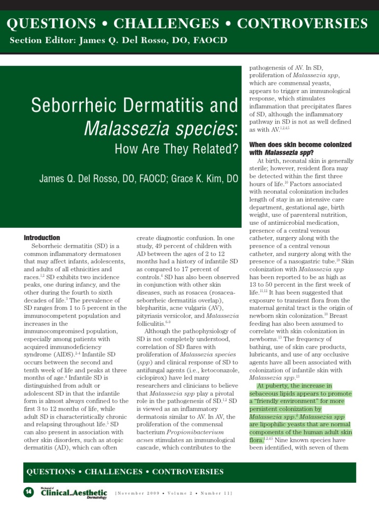 Malassezia Species:: Seborrheic Dermatitis and | PDF