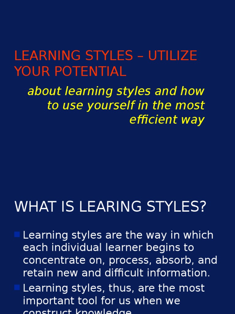 Dunn and Dunn Learning Styles | PDF | Learning Styles | Motivation