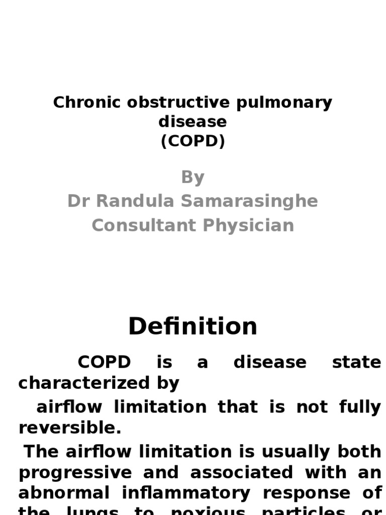Chronic Obstructive Pulmonary Disease | PDF | Chronic Obstructive ...