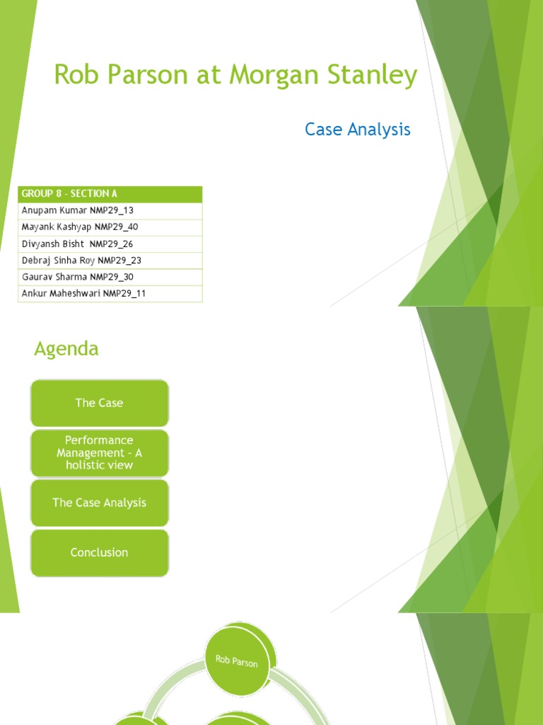 Morgan Stanley Case Group 8 Section A | PDF