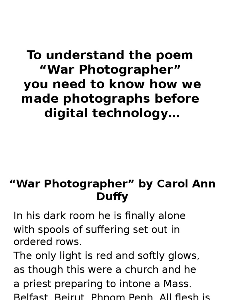 War Photographer New Final Blog | Poetry | Fiction & Literature