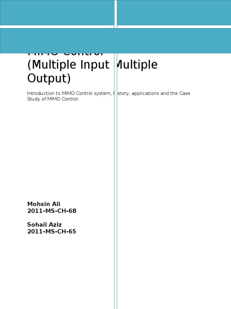 MIMO Control (Multiple Input Multiple Output) | PDF | Helicopter Rotor ...