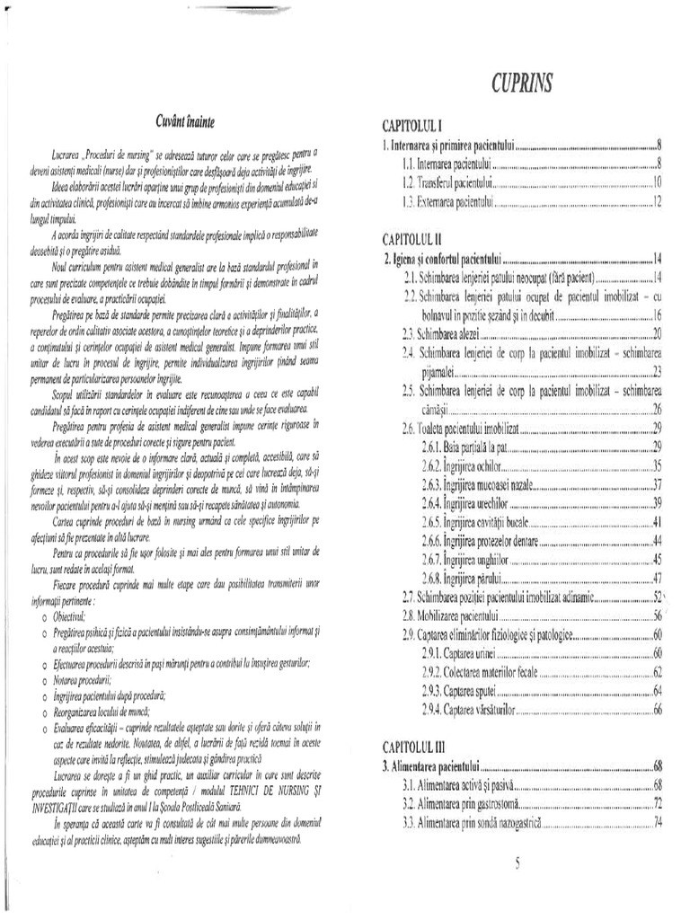 Proceduri de Nursing Cartea Albastra | PDF