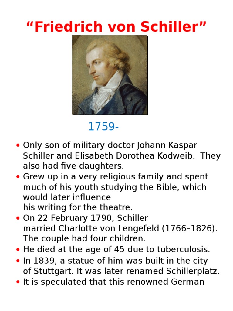 Friedrich Von Schiller | PDF