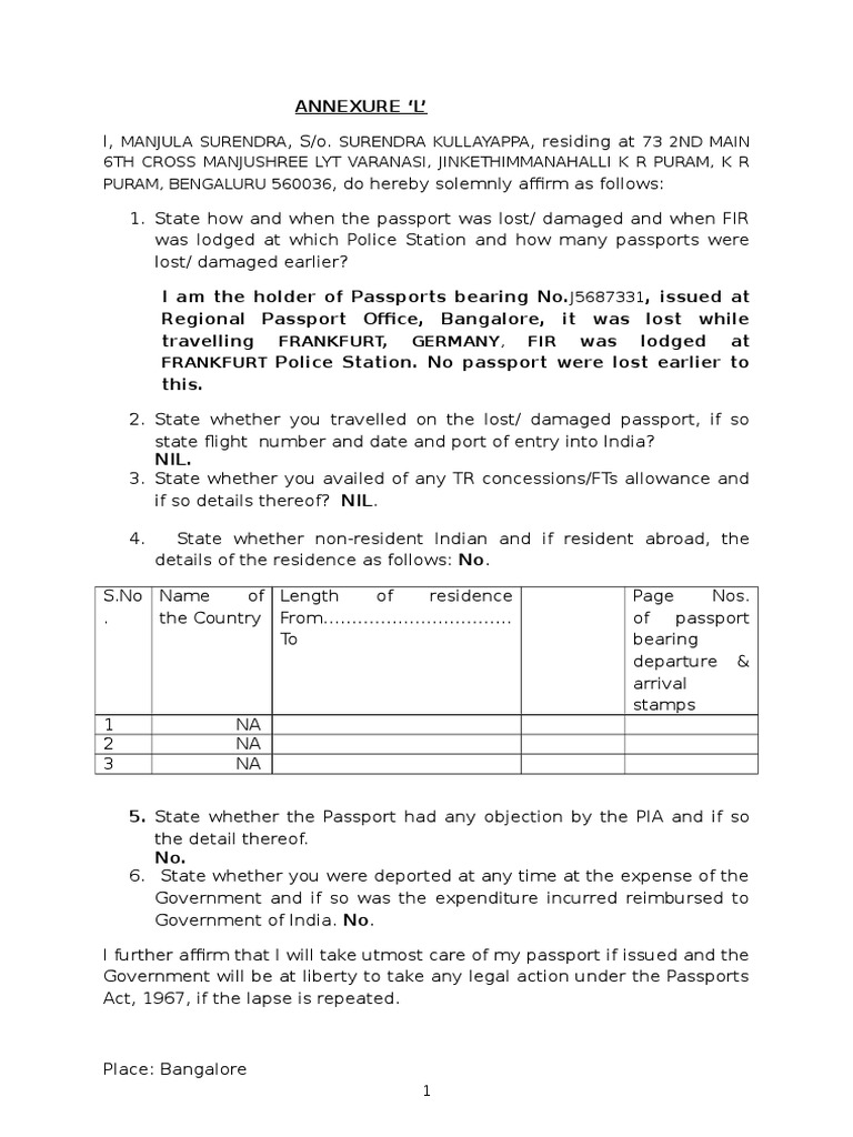 Annexure L