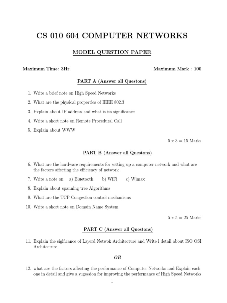 CN_Model_Question_Paper.pdf | Communications Protocols | Network Congestion