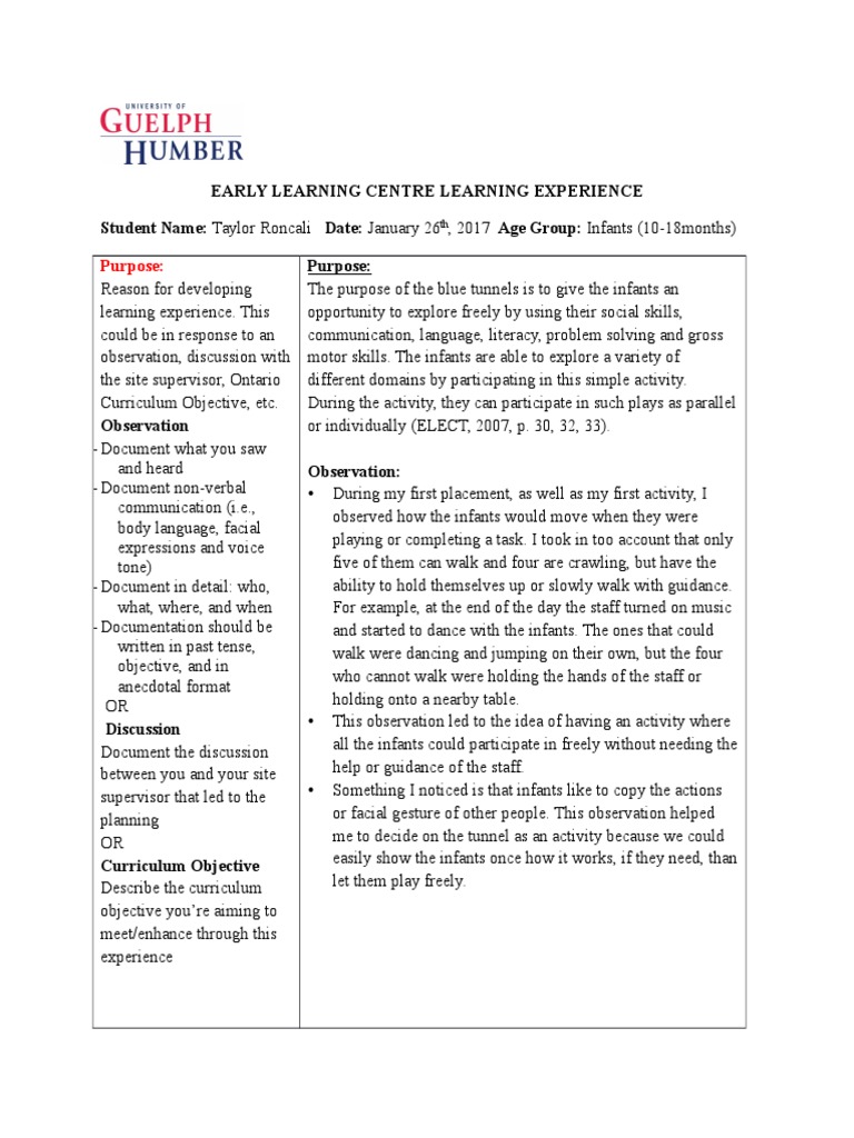 Infant Learning Experience with Tunnels | PDF | Communication | Cognition