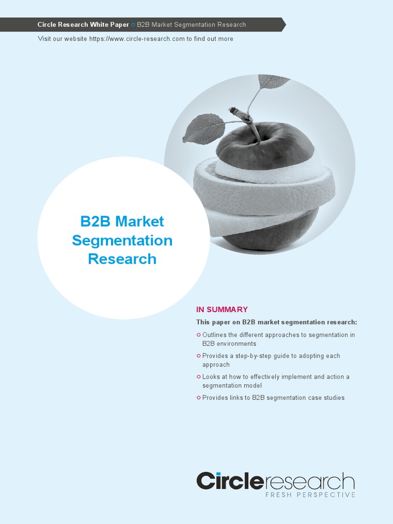 B2B Market Segmentation Research | Download Free PDF | Market ...
