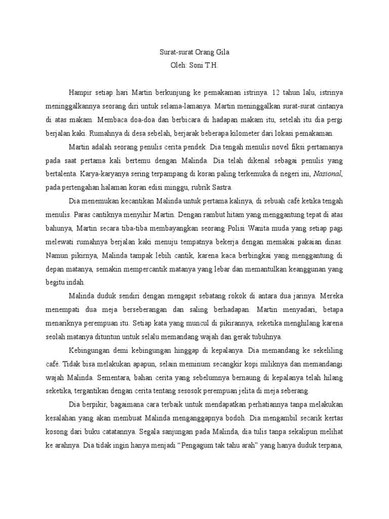 Surat-Surat Orang Gila | PDF