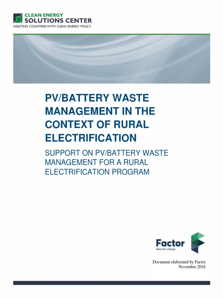 PV-Battery Waste Management | PDF | Electronic Waste | Photovoltaics