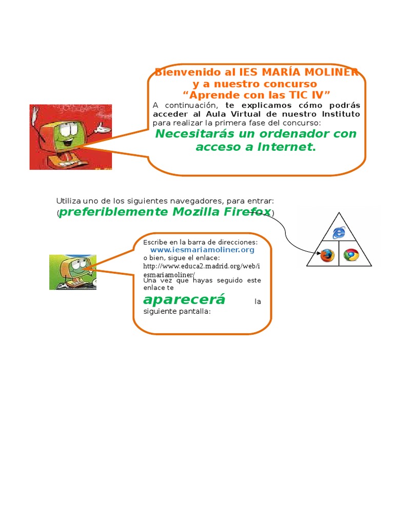 Instrucciones Concurso Aprende Con Las Tic IV | PDF | Contraseña | Internet