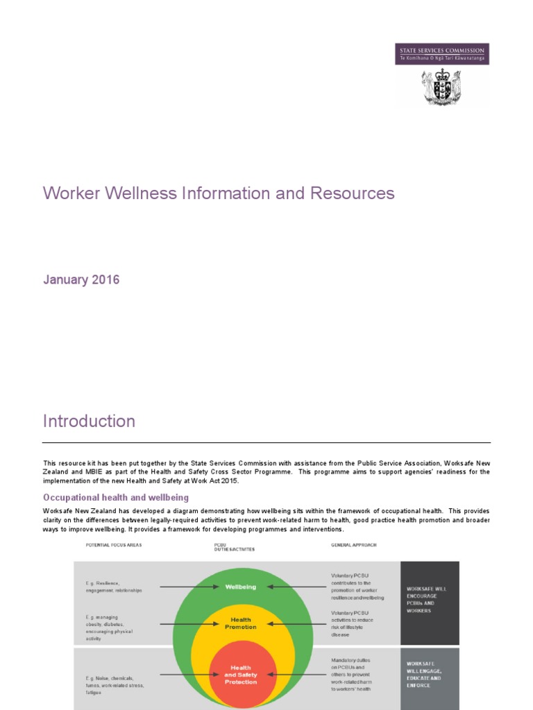 Worker Wellness Resources Kit Guide | PDF | Occupational Safety And ...