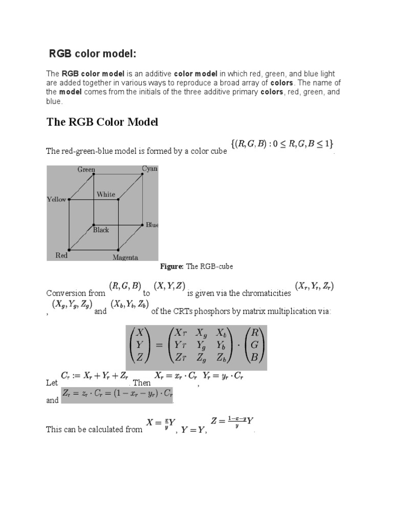 RGB Color Model | PDF | Rgb Color Model | Magenta