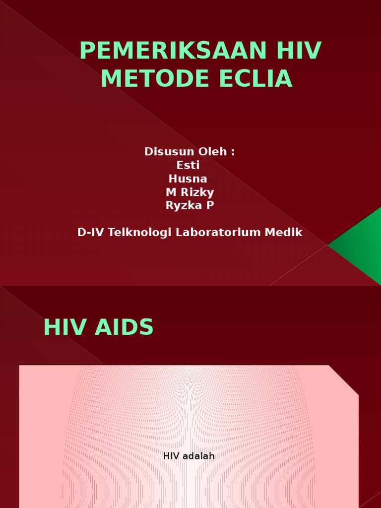 Pemeriksaan Hiv Metode Eclia | PDF