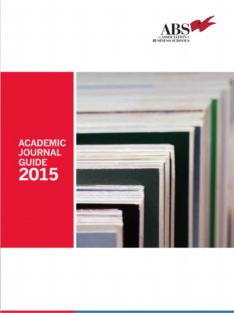 ABS Journal Ranking Guide 2015 | PDF | Citation | Expert