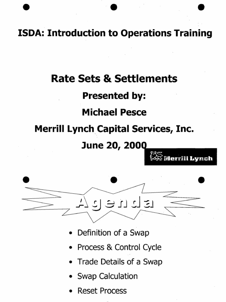 ISDA Section 08 Rate Sets and Settlements | Download Free PDF ...