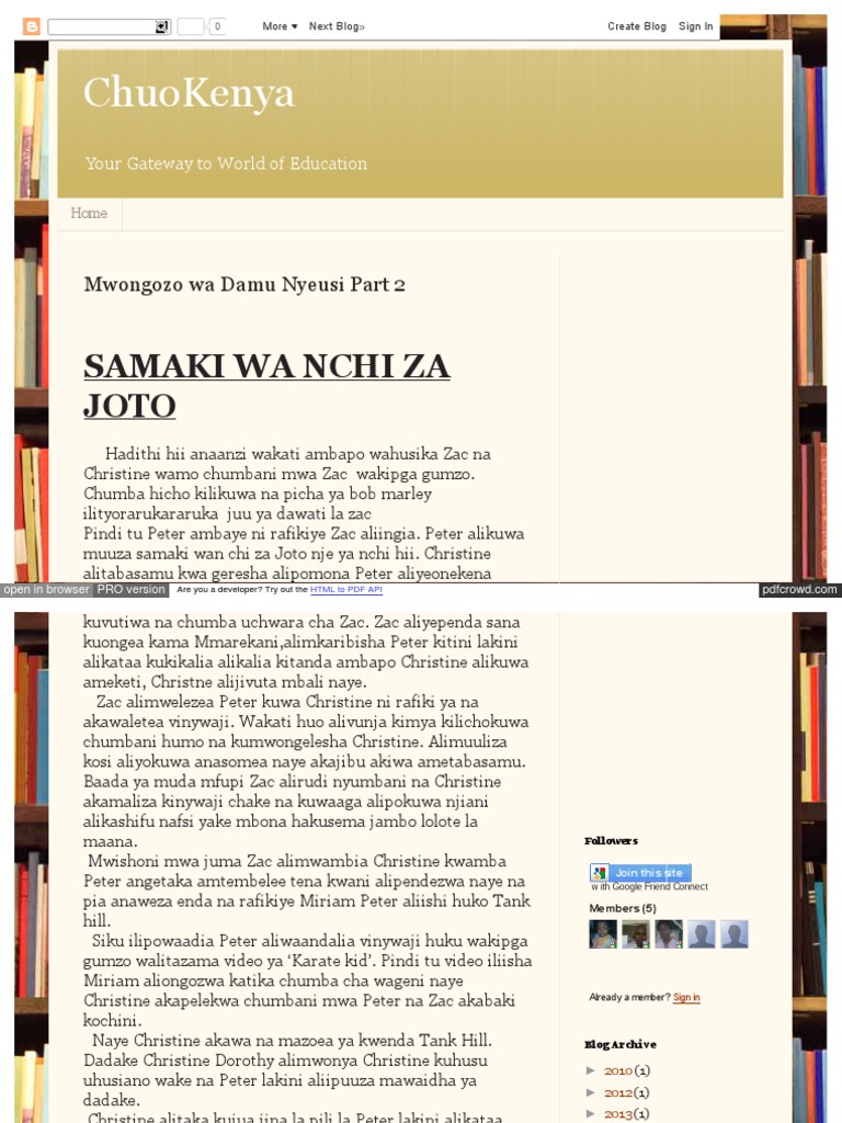 Damu Nyeusi Part2 | PDF