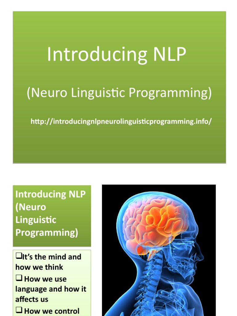 Introducing NLP Neuro Linguistic Programming | PDF | Neuro Linguistic ...