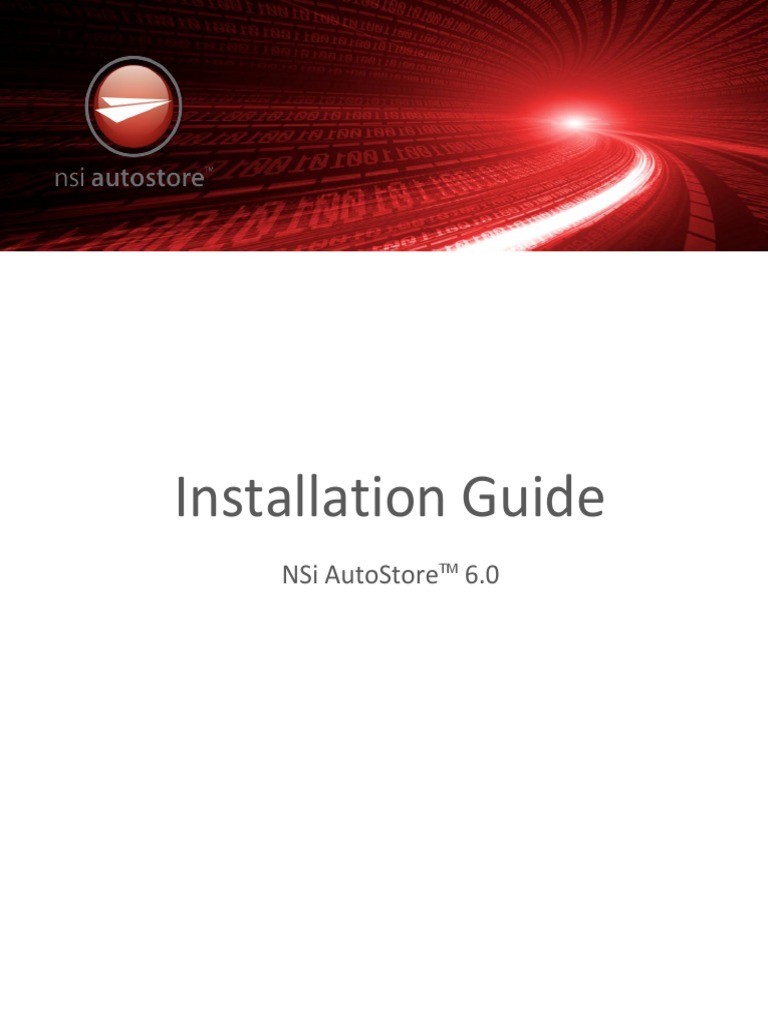 NSi AutoStore InstallGuide en | PDF | Installation (Computer Programs) | Windows Server 2003