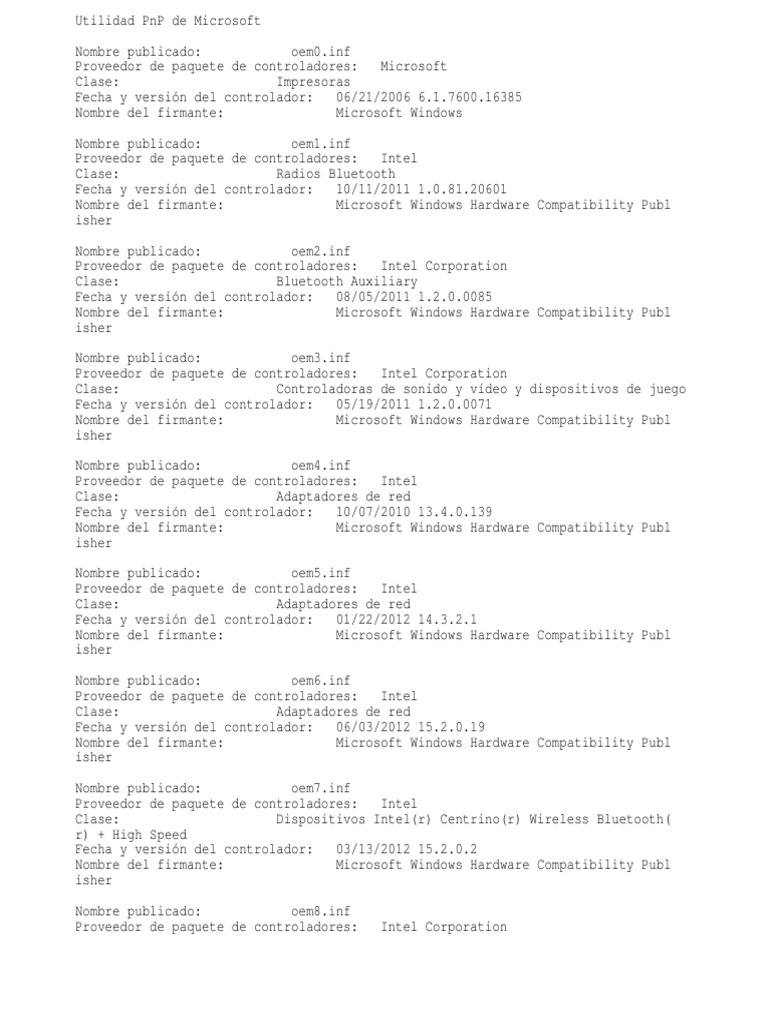 Pnputil | PDF | Microsoft | Bluetooth