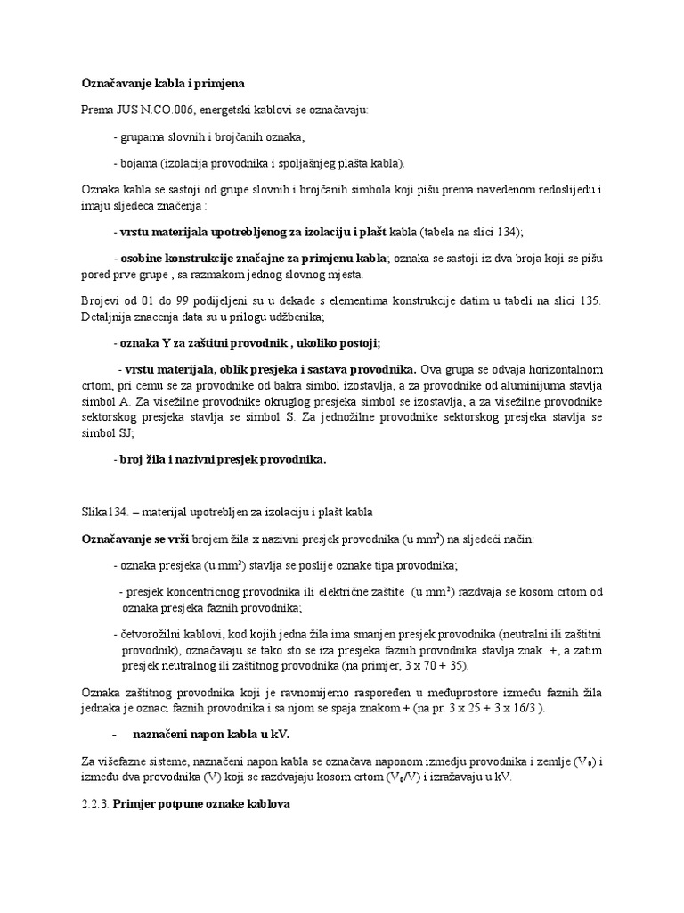 Oznacavanje Kablova | PDF