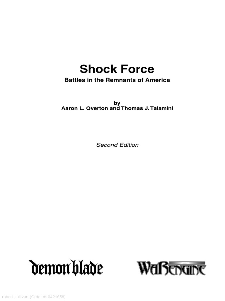 Shock Force (Second Edition) (10421658) PDF | PDF | Hero | Unrest