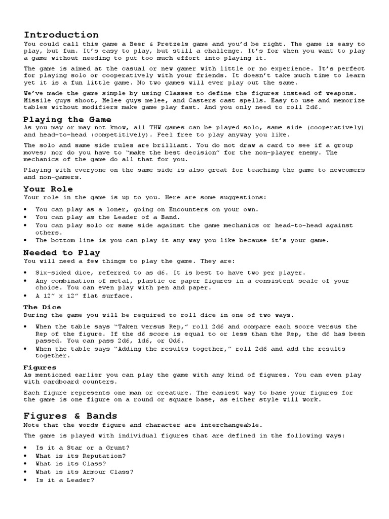 2D6 Sword & Sorcery Summary | PDF | Dice | Armour