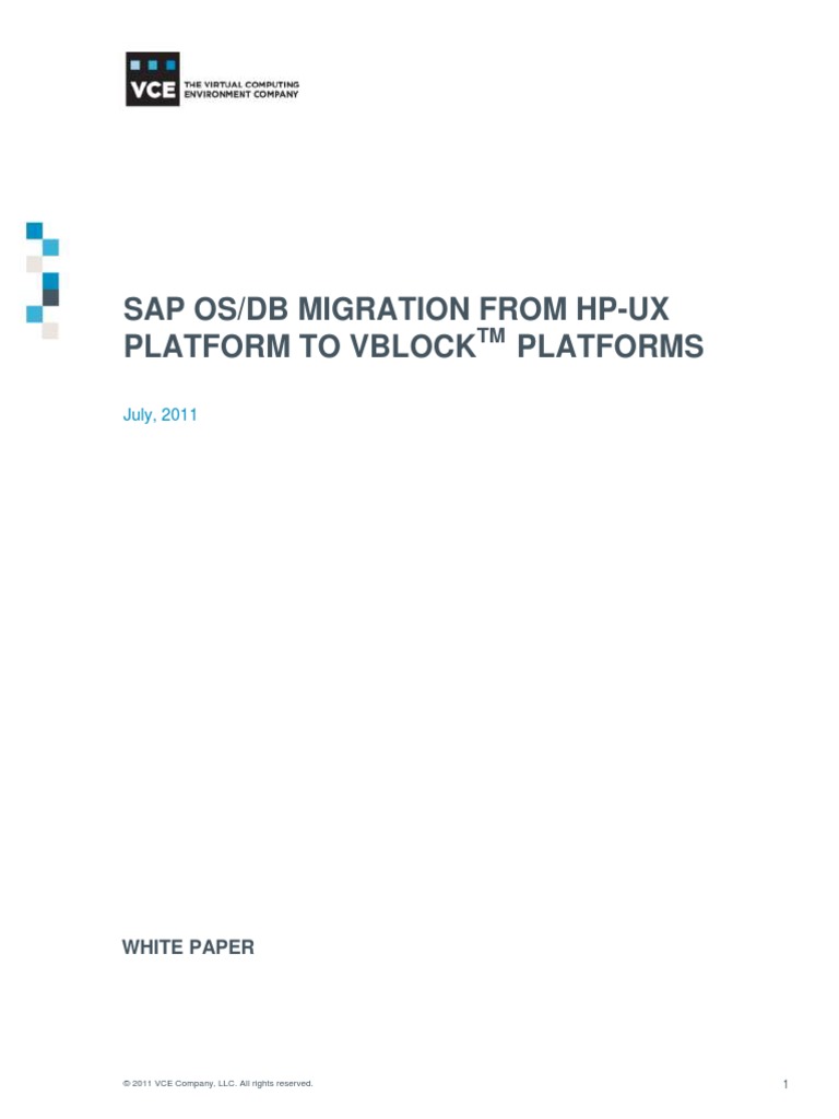 Sap Vblock Migration Whitepaper PDF | PDF | Oracle Database | Databases