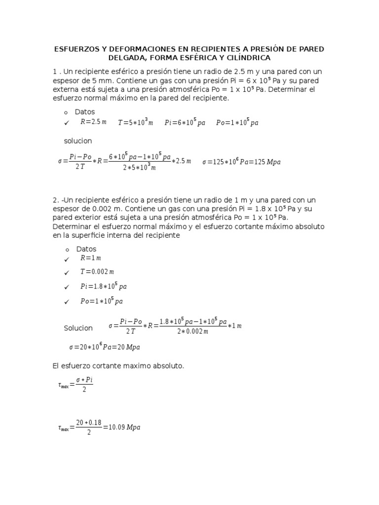 ESFUERZOS Y DEFORMACIONES EN RECIPIENTES A PRESIÓN DE PARED DELGADA ...