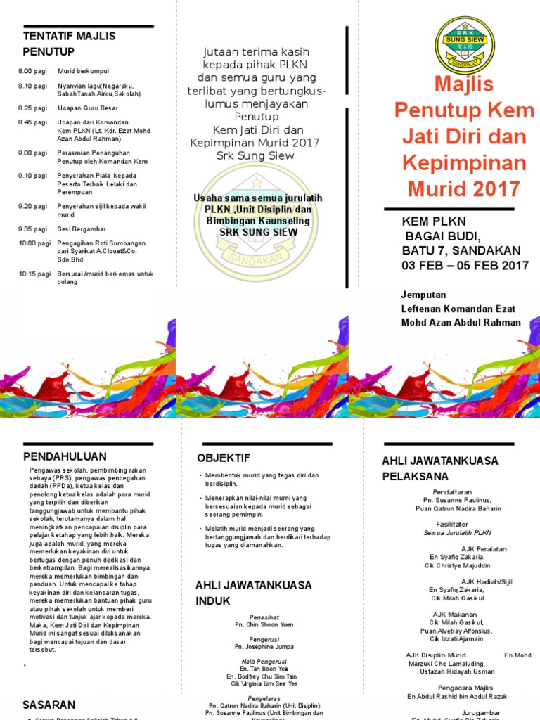 Pamplet Kem Kepimpinan Murid | PDF