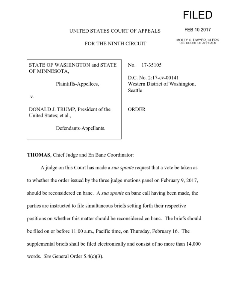 17-35105 - Supplemental Briefing Order | PDF