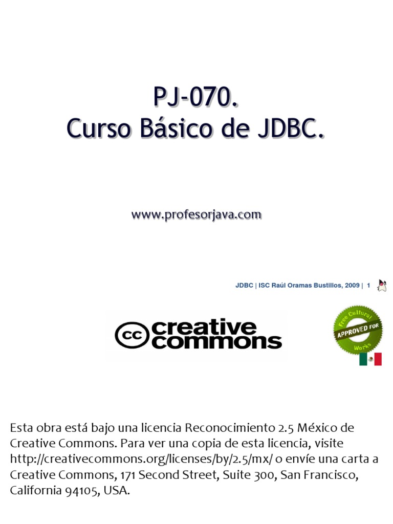 Curso Basico JDBC PDF | PDF | Java (lenguaje de programación) | SQL