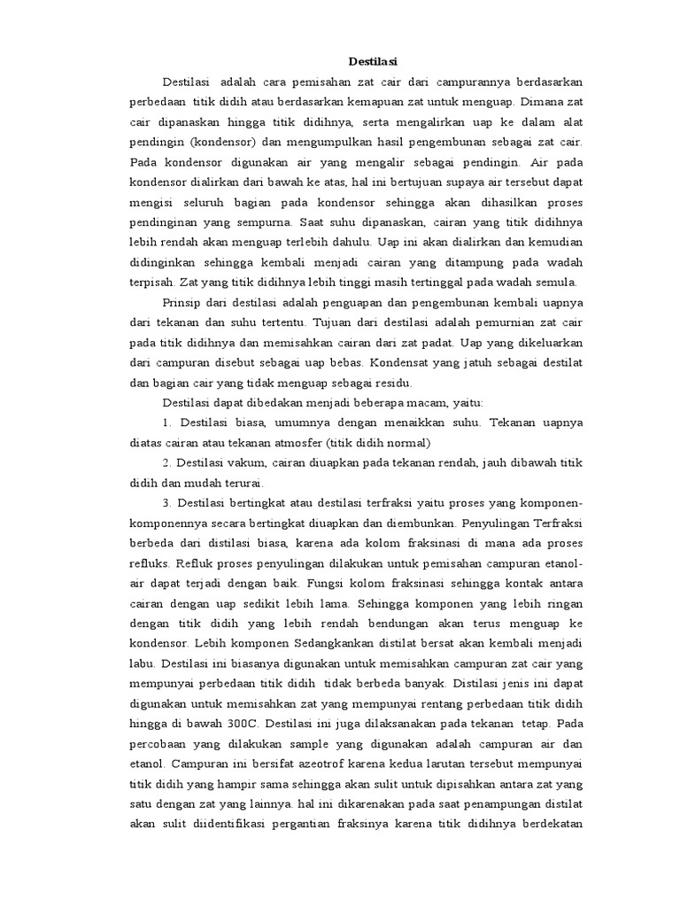 Destilasi Dan Sublimasi | PDF