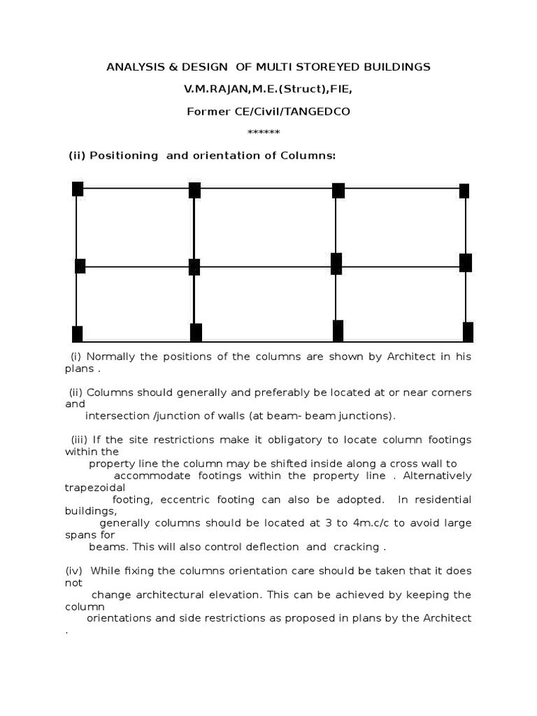 Multistoreyed Building 2 | PDF | Column | Beam (Structure)