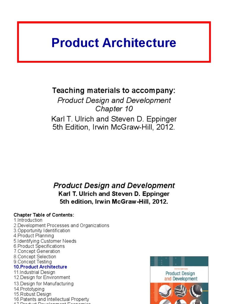 Product Architecture | PDF | Modularity | New Product Development
