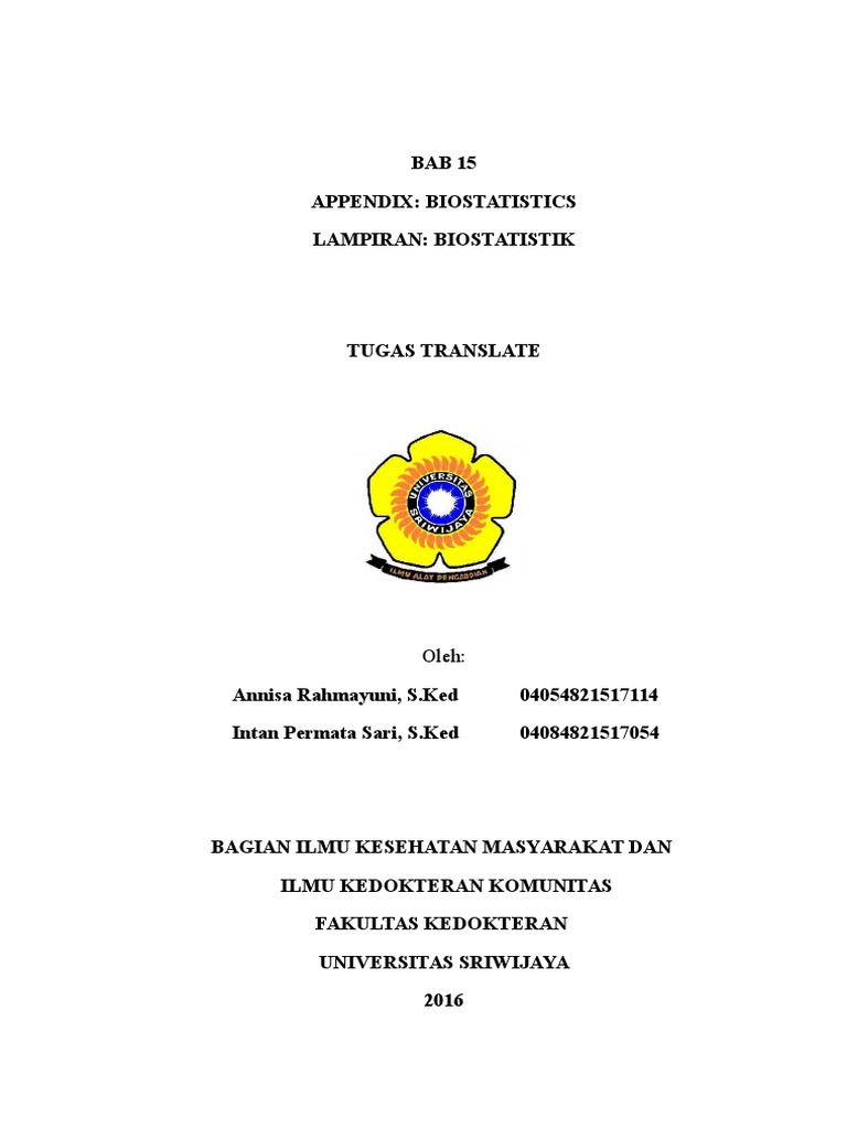 Bab 15 Appendix Biostatistics | PDF | Kesehatan Holistik