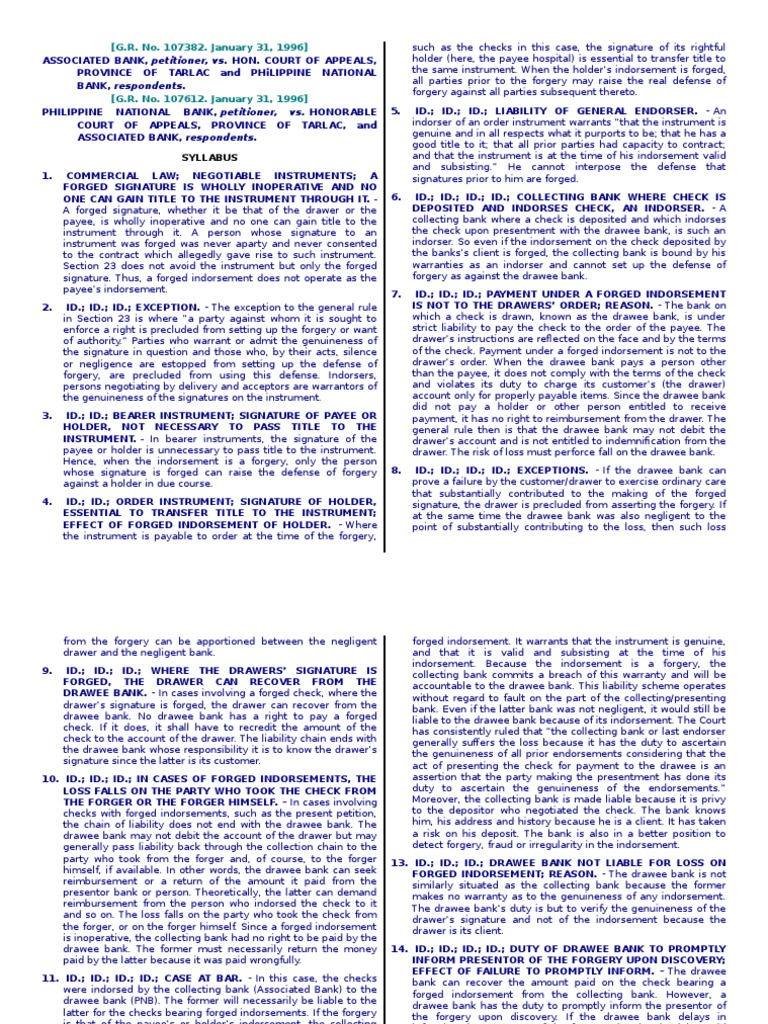 Nego Set 2 | PDF | Forgery | Cheque