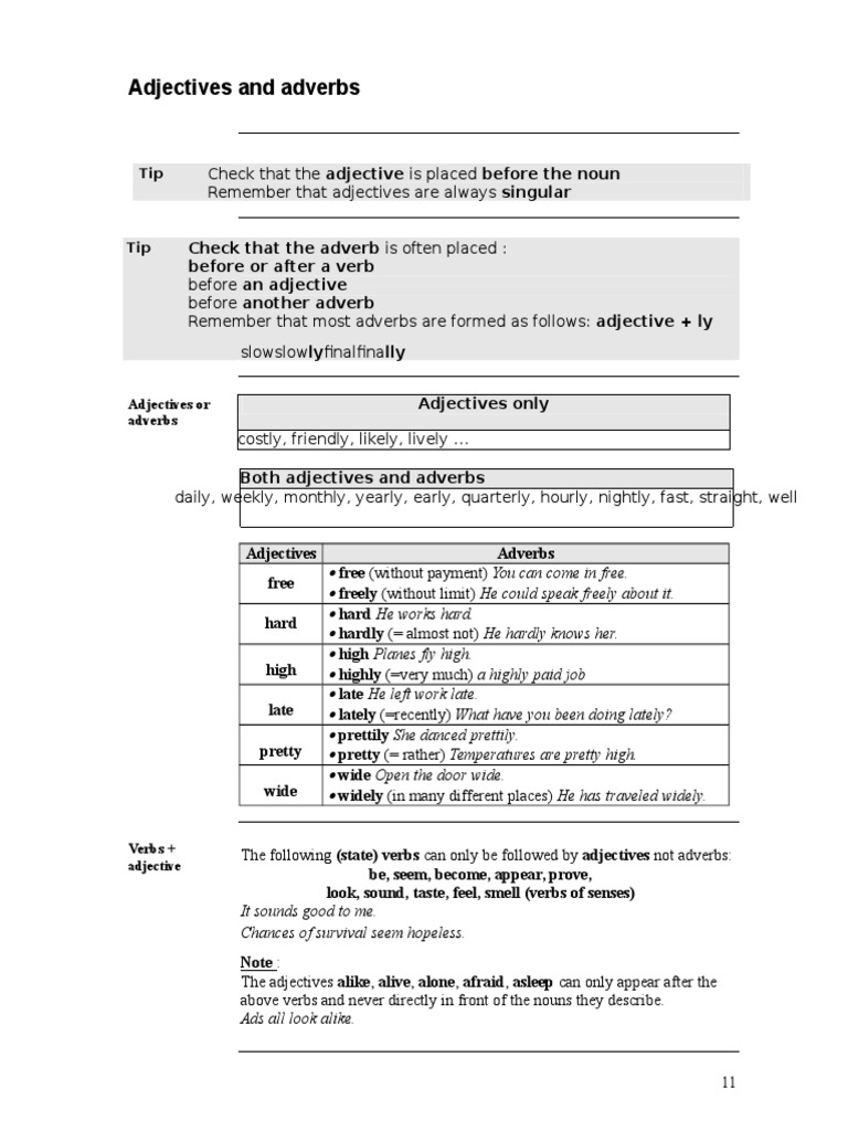 Selection 3 | PDF | Adjective | Adverb