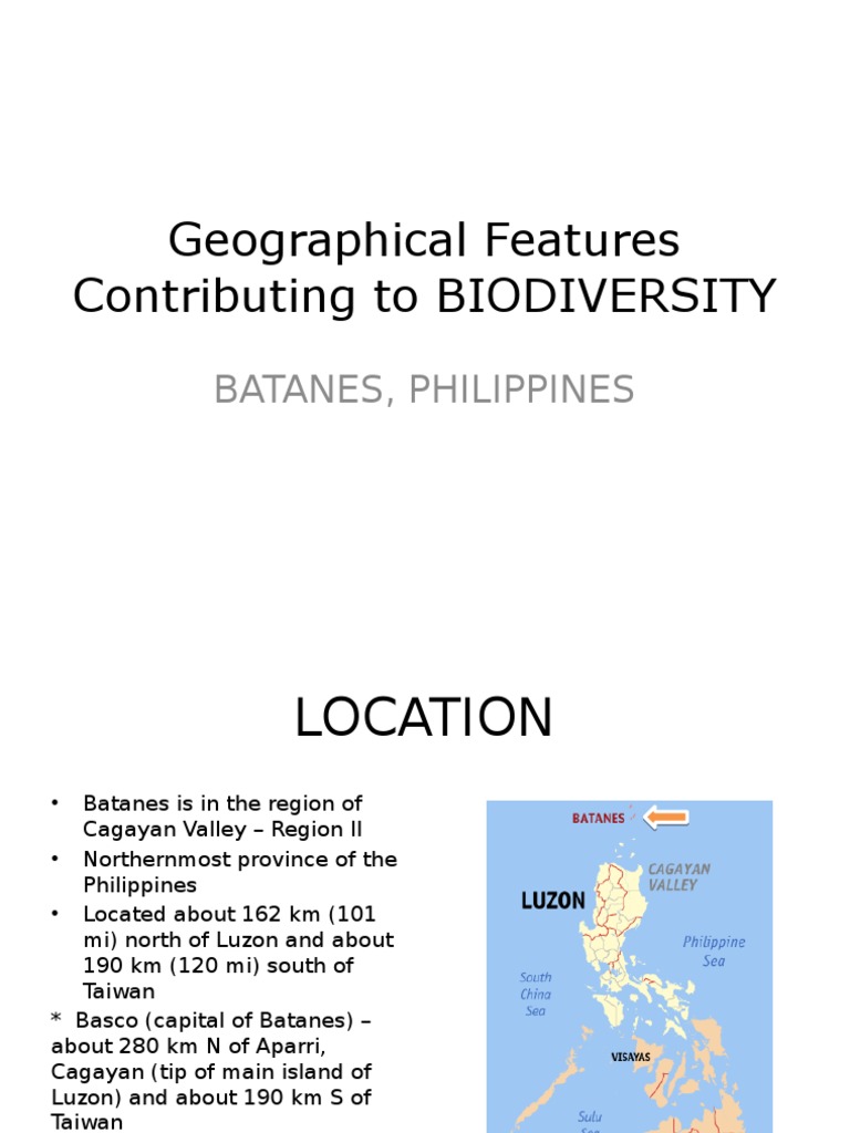 Geographical Features Contributing To BIODIVERSITY: Batanes ...